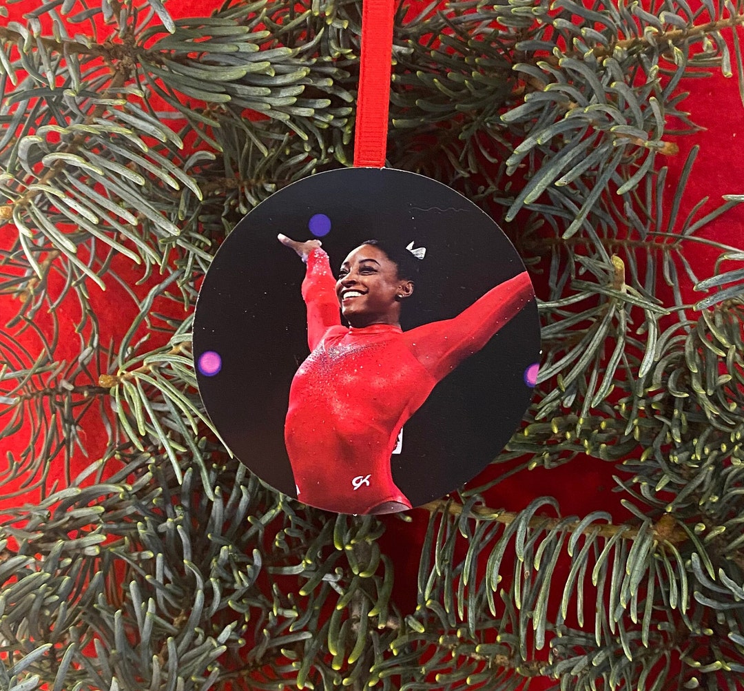 Simone Biles Gymnast Christmas Tree Holiday Ornament Gift Exchange - Etsy