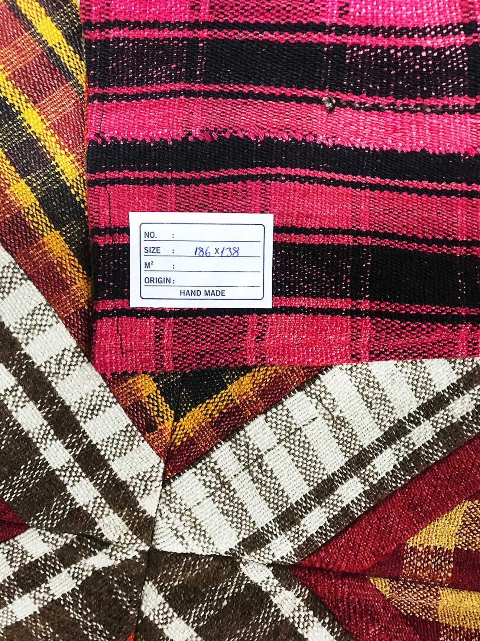 Square Piece Striped Patchwork Runner Rug - Etsy