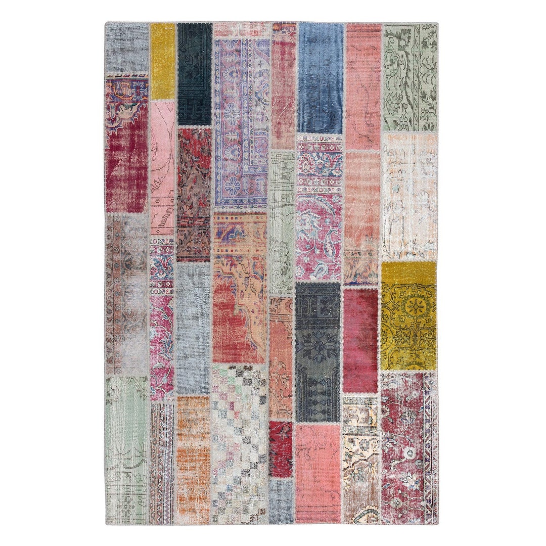 Colourful Overdyed Turkish Patchwork Rug - Etsy