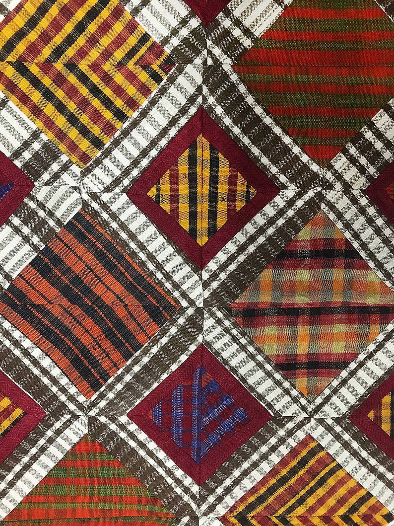 Square Piece Striped Patchwork Runner Rug - Etsy