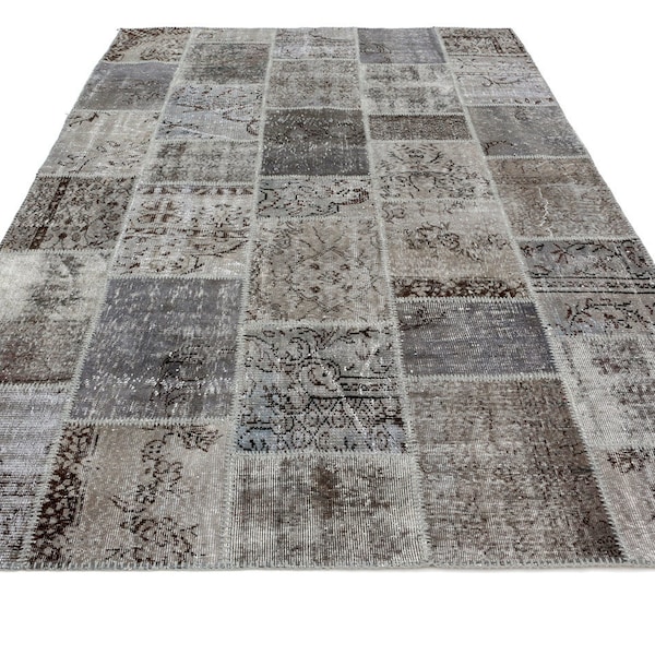 Gray Patchwork Rug - Etsy