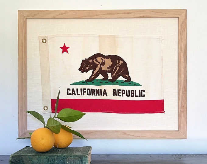 Framed Vintage California Boat Flag - Etsy