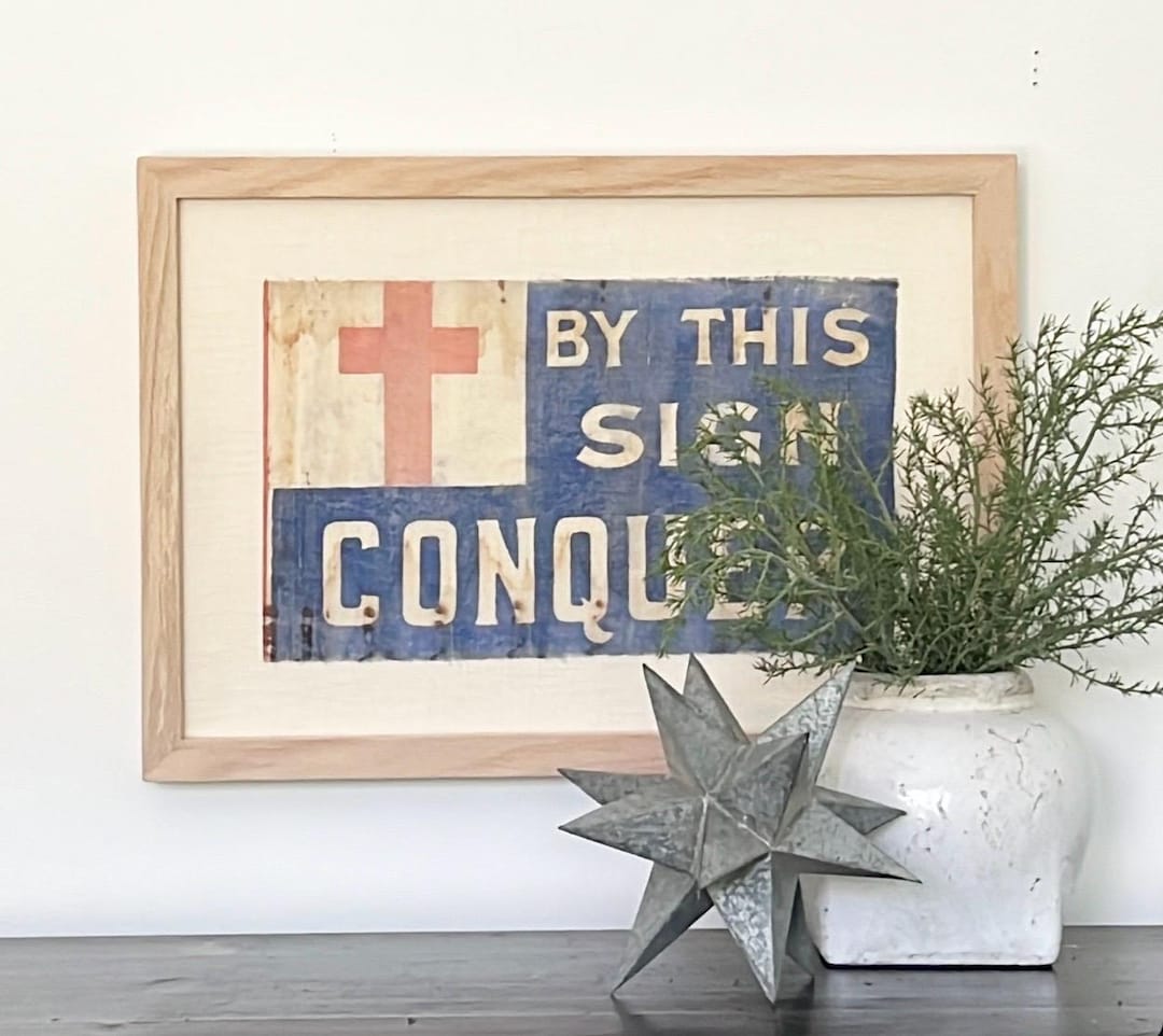 Framed Vintage by This Sign Conquer Flag - Etsy