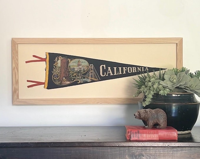 Framed Vintage California Pennant - Etsy