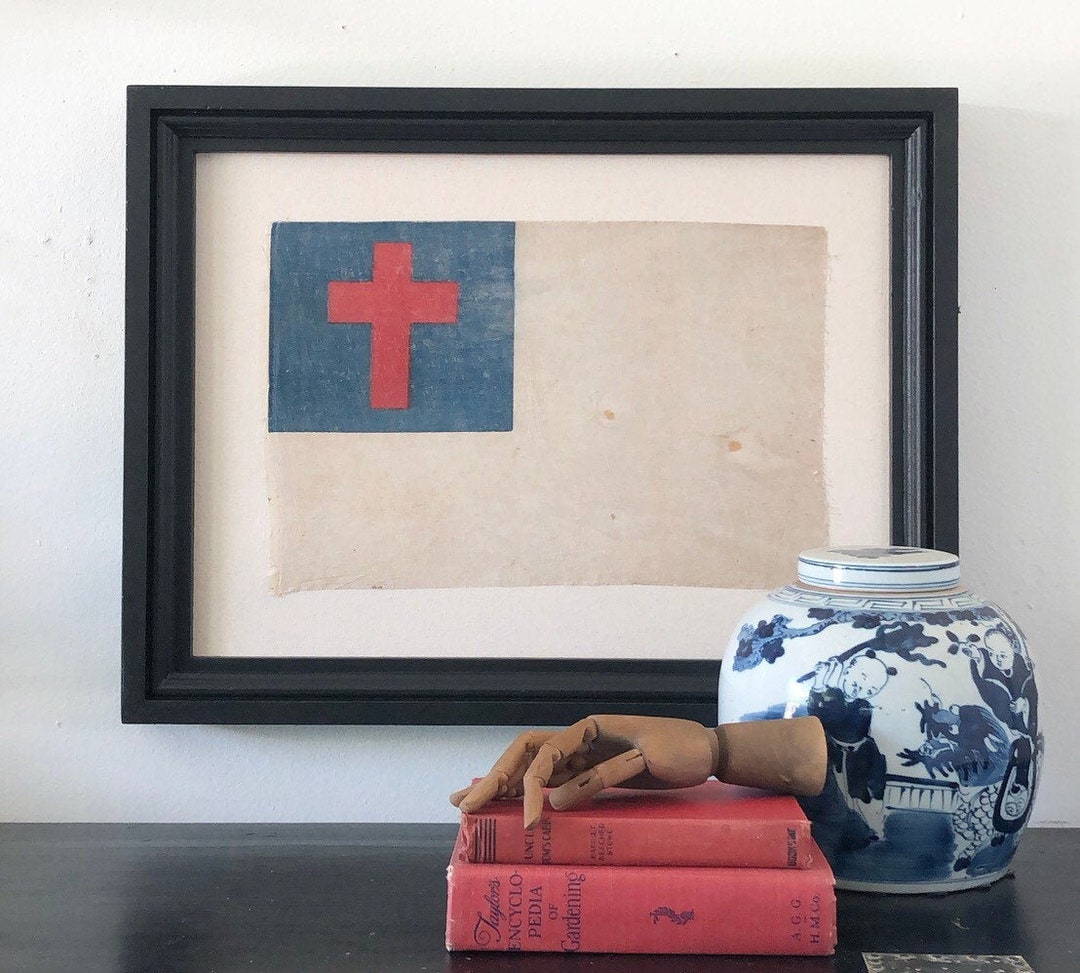 Framed Vintage Christian Flag - Etsy