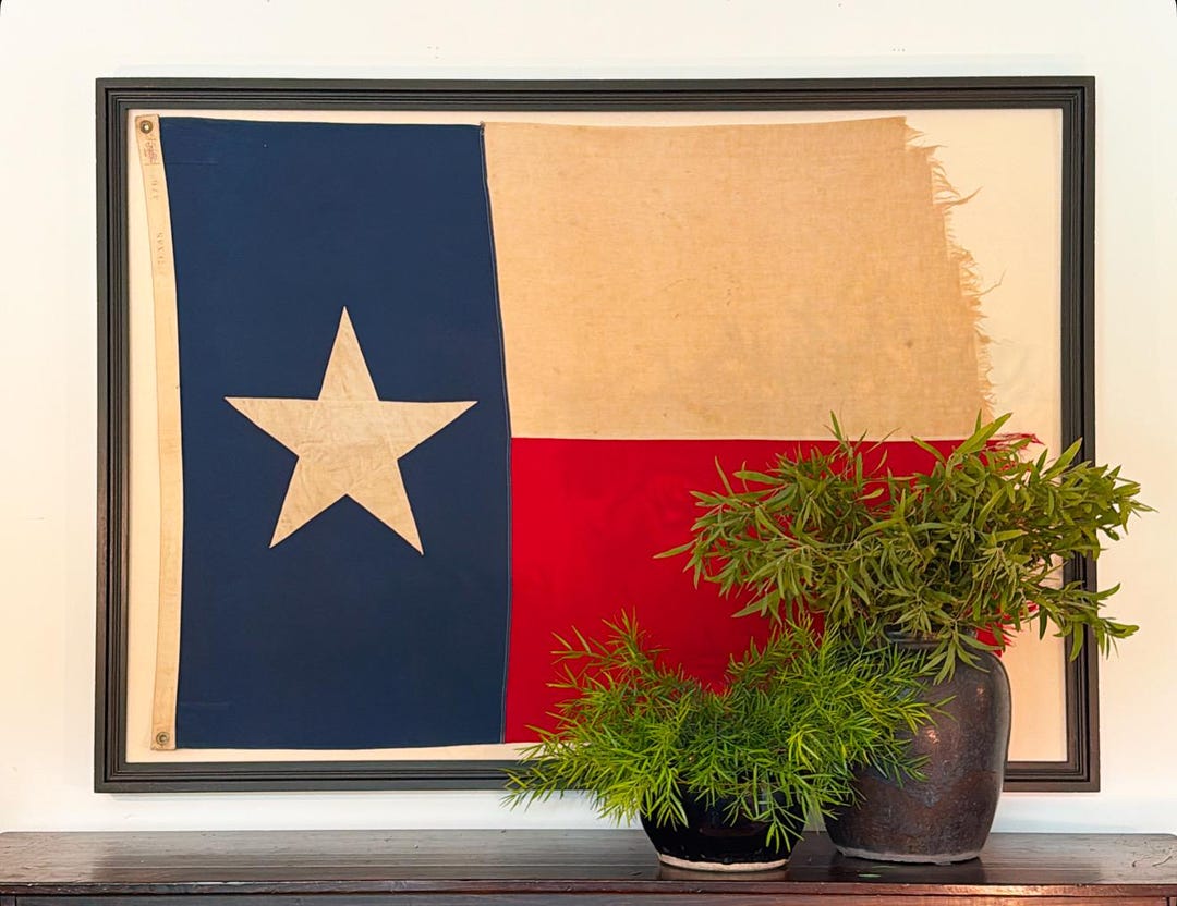 Framed Vintage Texas Flag - Etsy