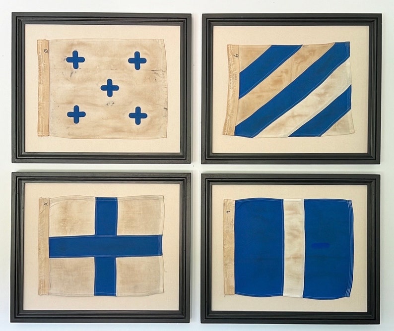 Framed Vintage Signal Flag Study - Etsy