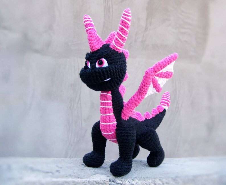 Spyro Pink Black the Dragon Interior Toy - Etsy
