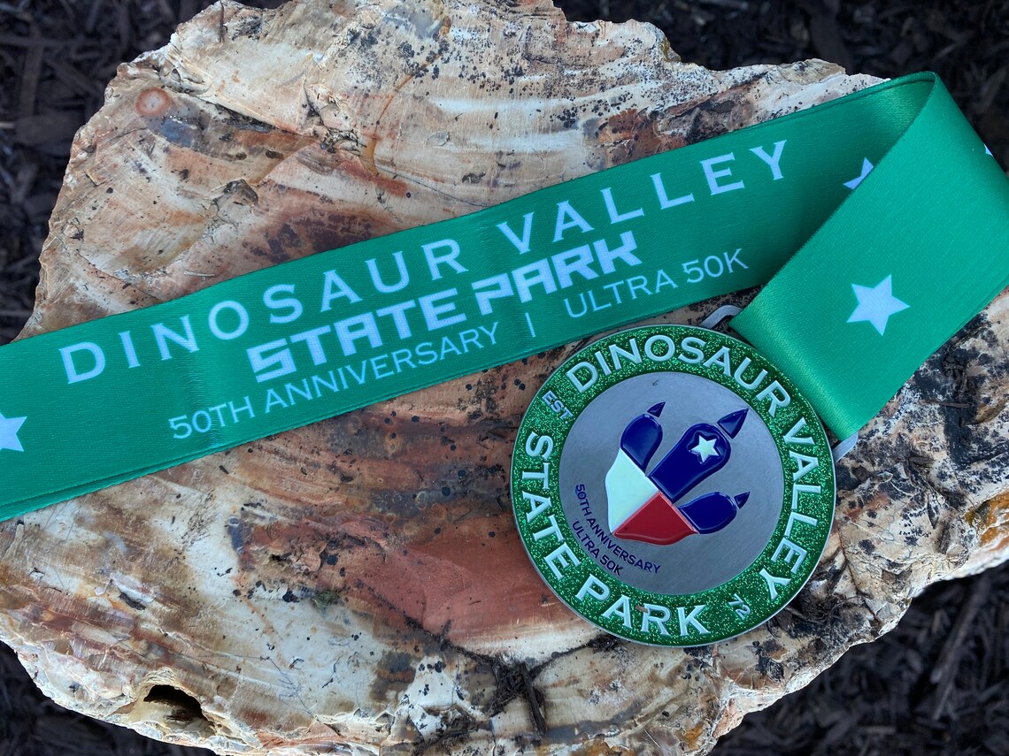 50k Ultra Virtual Run Medal - 50th Anniversary Limited Edition Dinosaur ...