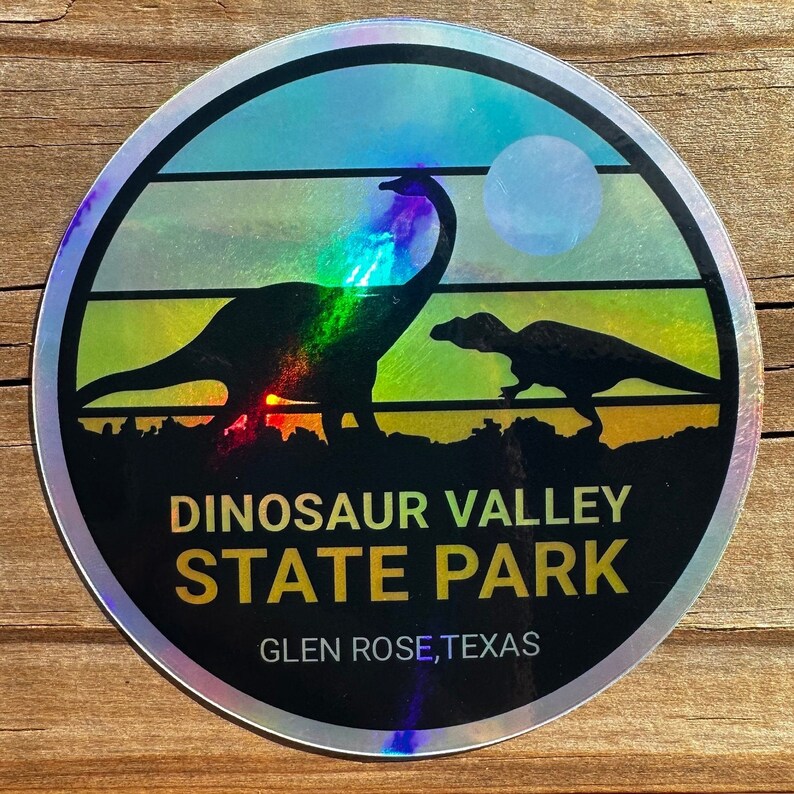 Dinosaur Valley Retro Holographic Stickers - Etsy