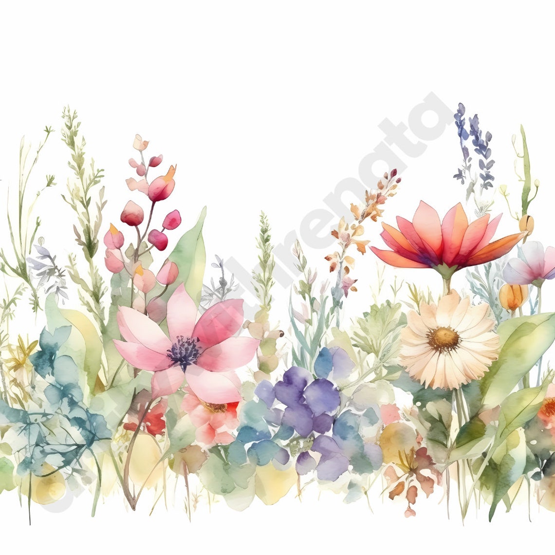15+ Watercolor Floral Border High Quality Clipart - Wedding, Flower ...