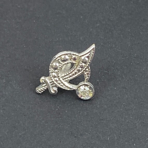 Vintage 14K White Gold and Diamond Shriner Lapel Pin … - Gem