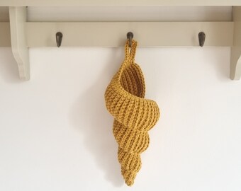 Crochet Shell Basket - Etsy