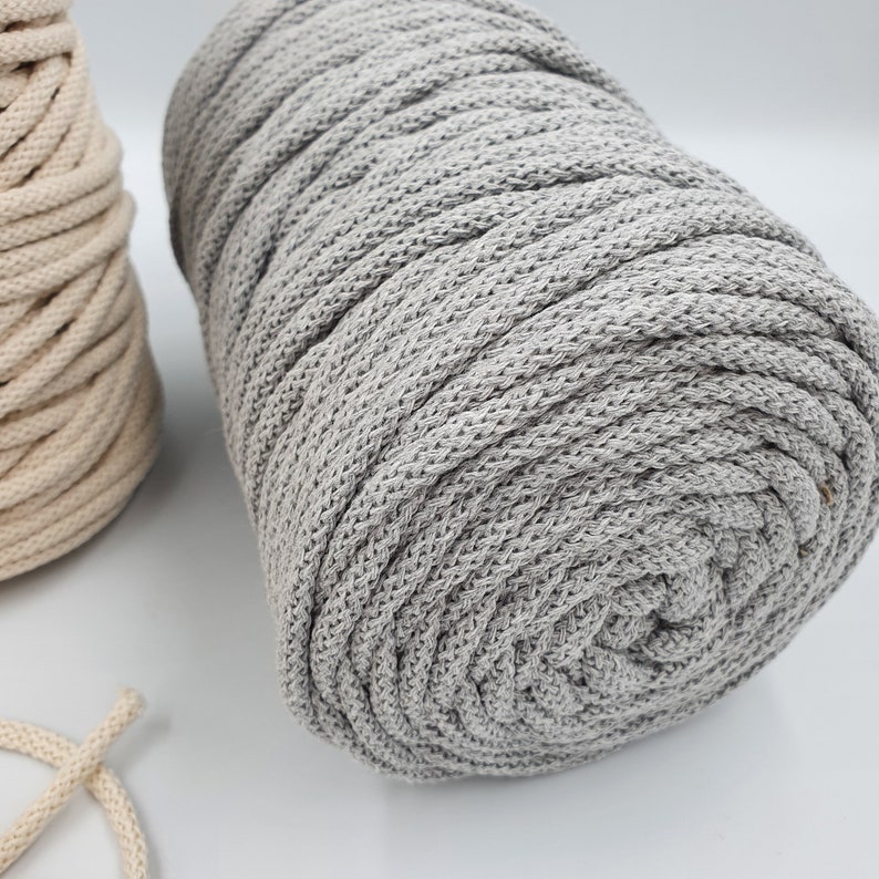 5mm Braided Recycled Cotton Cord 100 meters /Recycled Cotton | Etsy