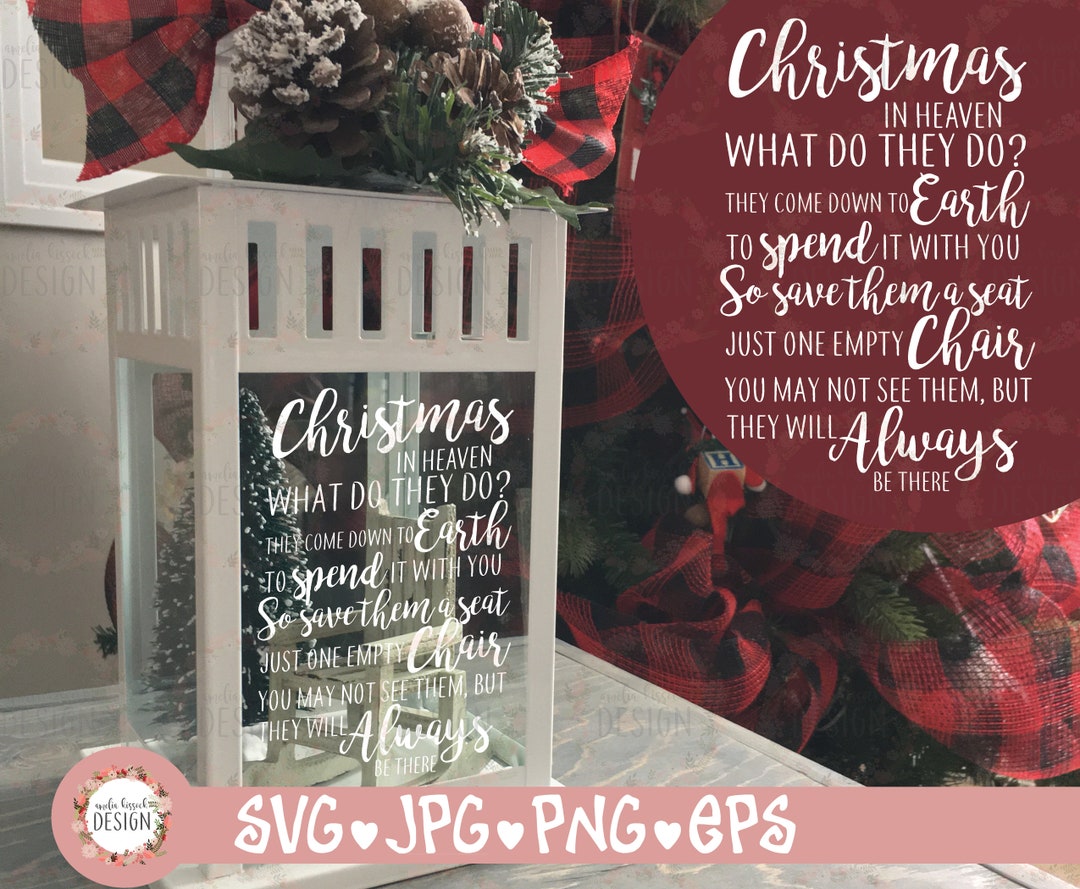 Christmas in Heaven Lantern SVG, Christmas Gift, Lantern Cut File ...