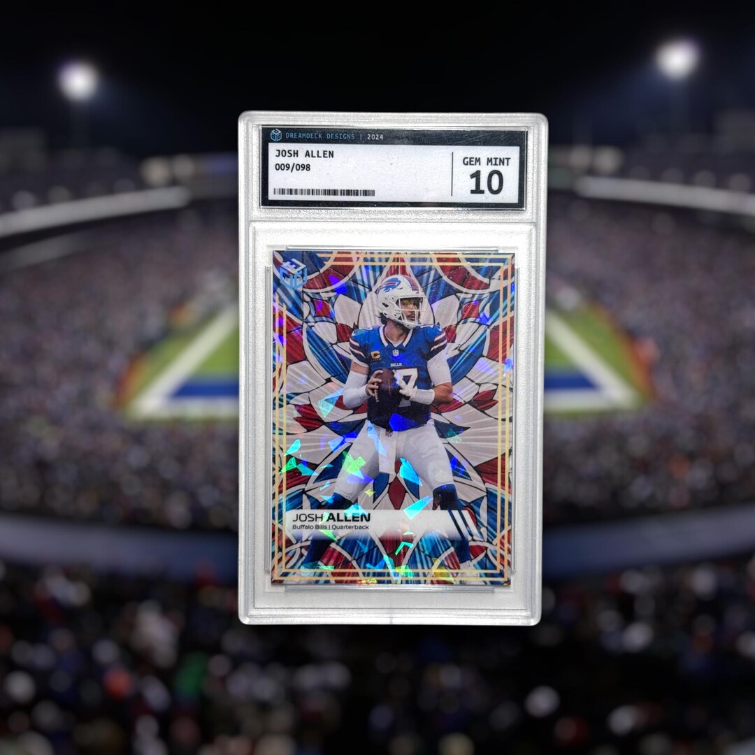 Josh Allen 2024 Buffalo Bills Custom Holographic Football Sports Card ...