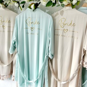 Mint Green Personalised Robe, Aqua Bridal Party Robes, Bridesmaid ...