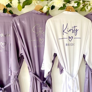 Lavender Personalised Robe, Bridal Party Robes, Bridesmaid Dressing ...