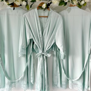 Mint Green Personalised Robe, Aqua Bridal Party Robes, Bridesmaid ...