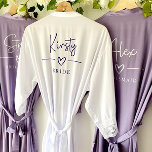 Lavender Personalised Robe, Bridal Party Robes, Bridesmaid Dressing ...