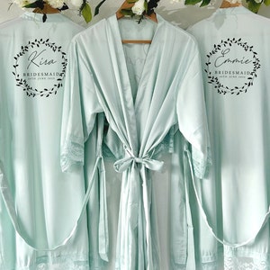 Mint Green Personalised Robe, Aqua Bridal Party Robes, Bridesmaid ...