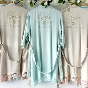 Mint Green Personalised Robe, Aqua Bridal Party Robes, Bridesmaid ...