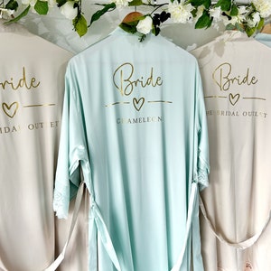 Mint Green Personalised Robe, Aqua Bridal Party Robes, Bridesmaid ...