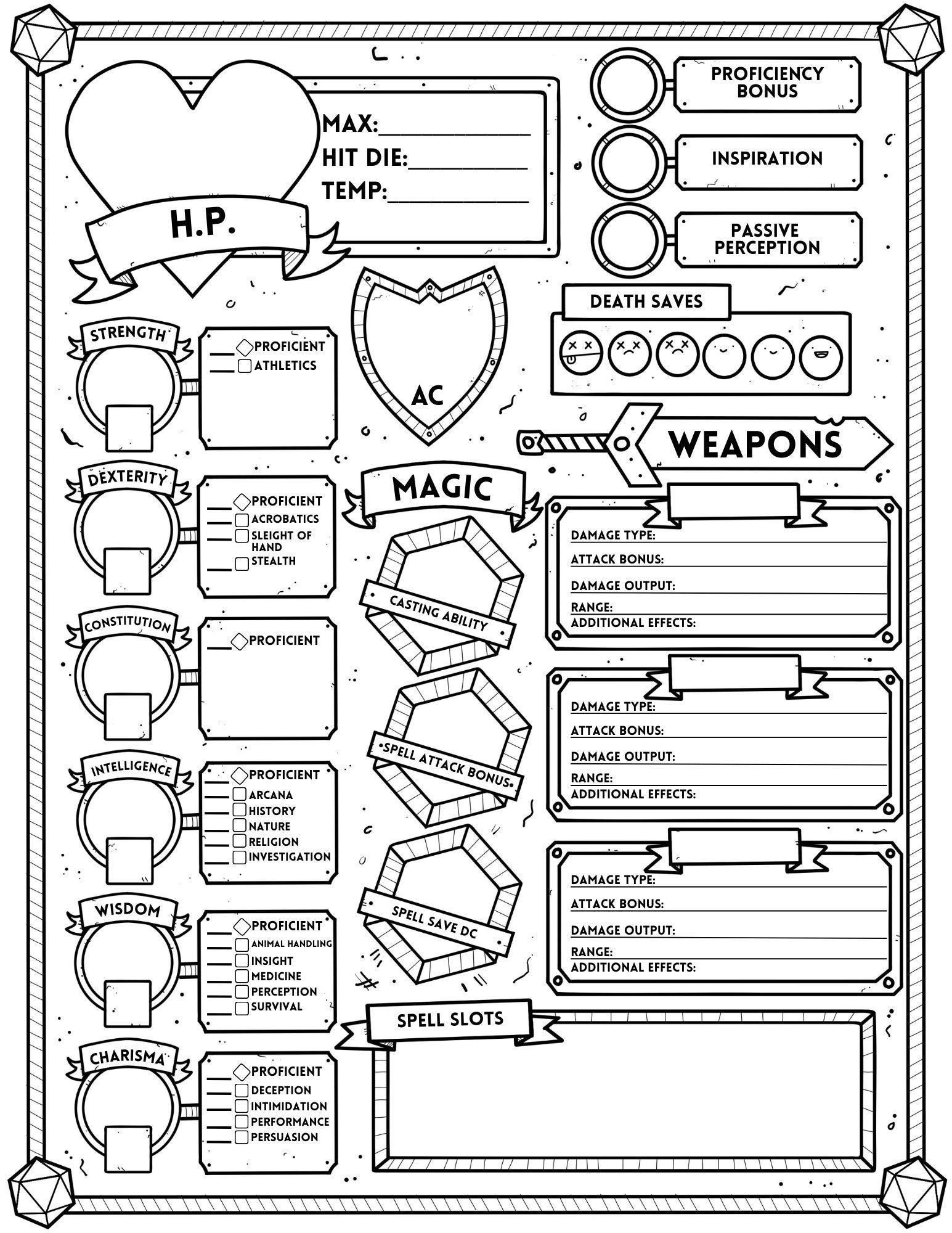 Dungeons And Dragons Downloadable Character Sheet Etsy Sweden Dungeons And Dragons Downloadable Character Sheet Etsy Sweden