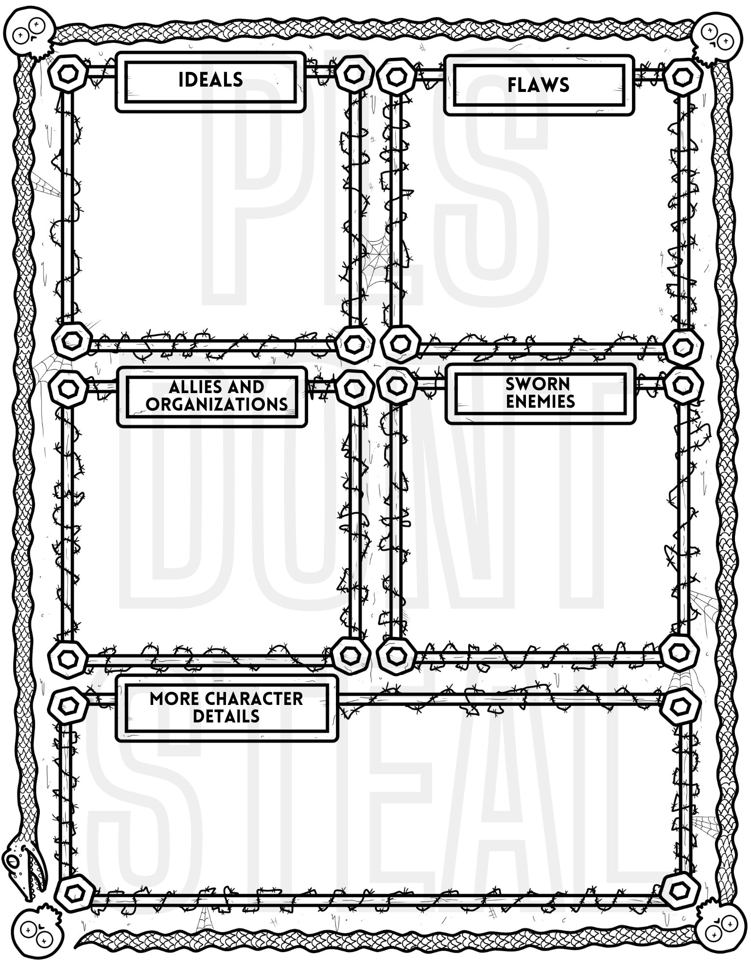 Dungeons and Dragons Downloadable Character Sheet "spooky Necromancers ...