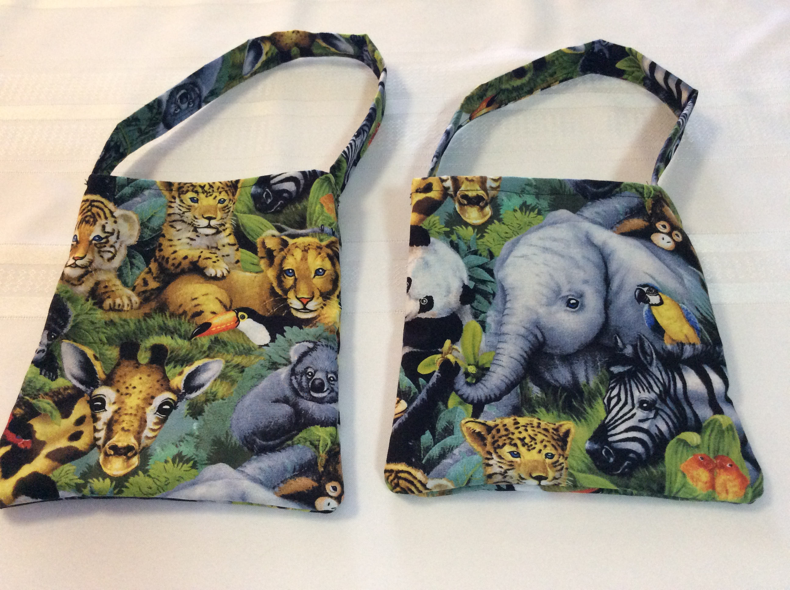 Lined Animal Mini Tote, Jungle Animals Tote, Child's Tote Bag, Lions ...