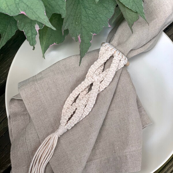 Macrame Napkin Rings - Etsy
