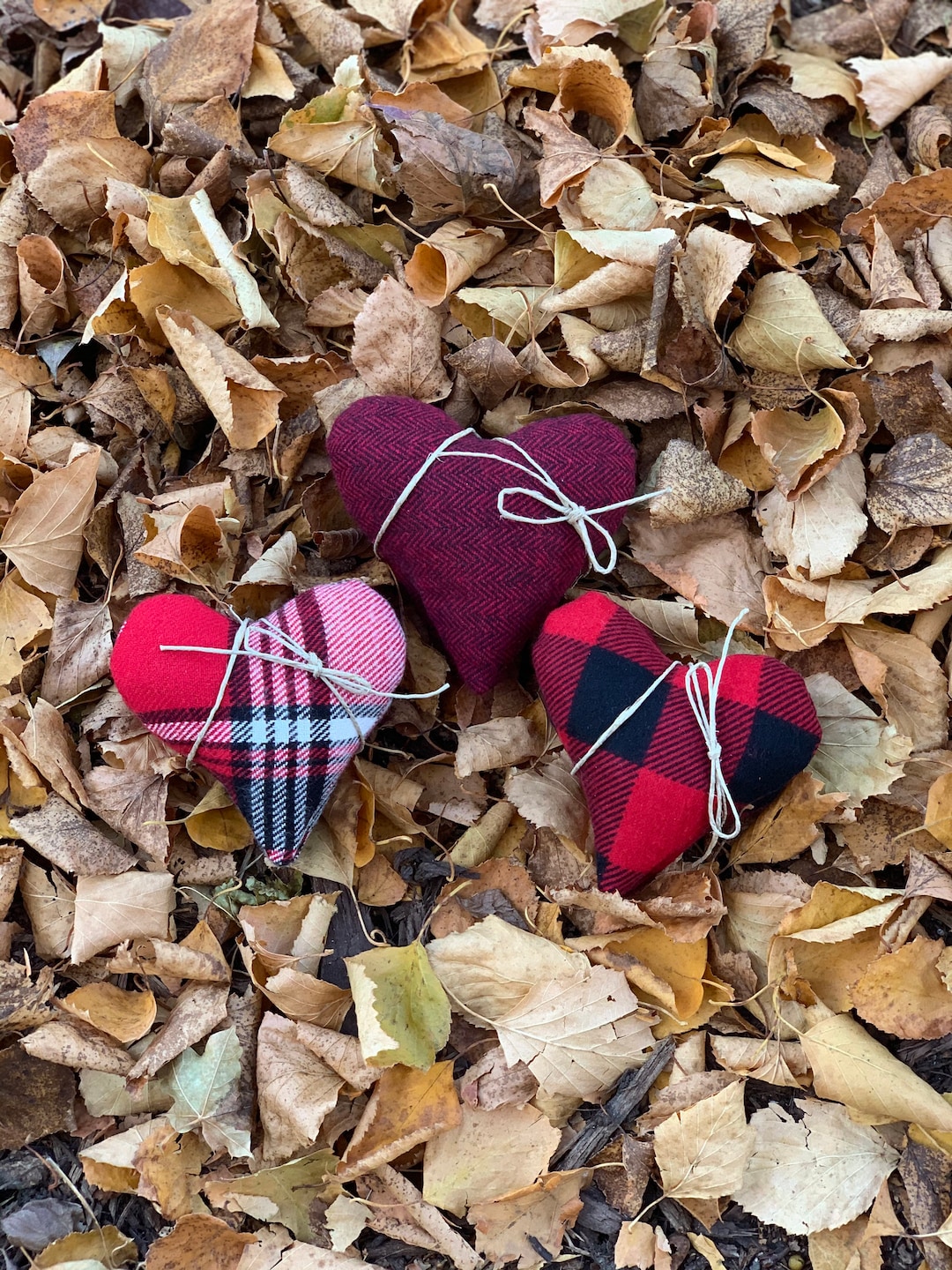 Flannel Heart Microwaveable Hand Warmers Red Plaids, Hot/cold Pack ...