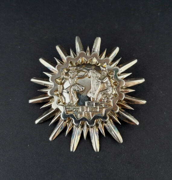 Vintage Peruvian Silver Dancer & Musician Pin/pendant - Etsy