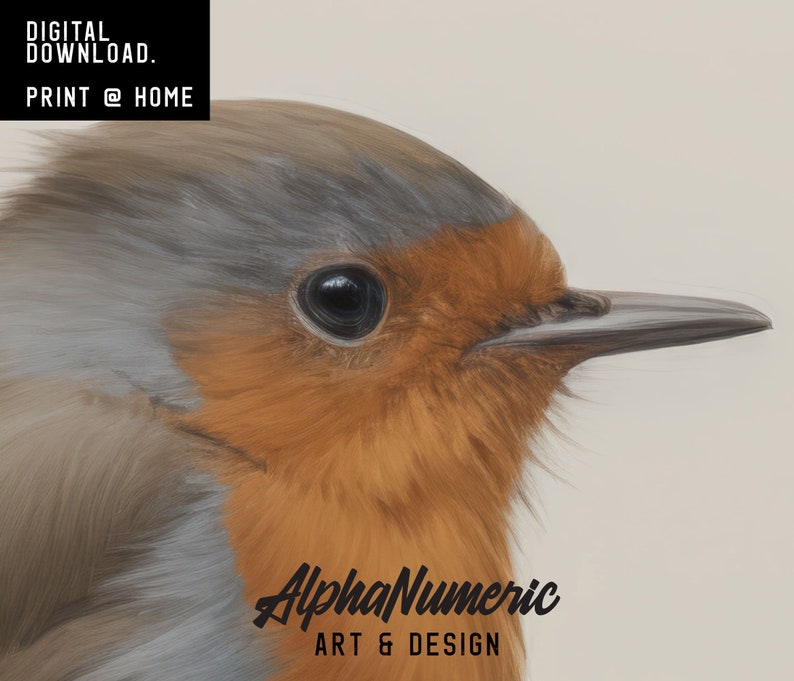 Robin Bird Print, Vintage Wall Art, Spring Time Poster, Digital Art ...