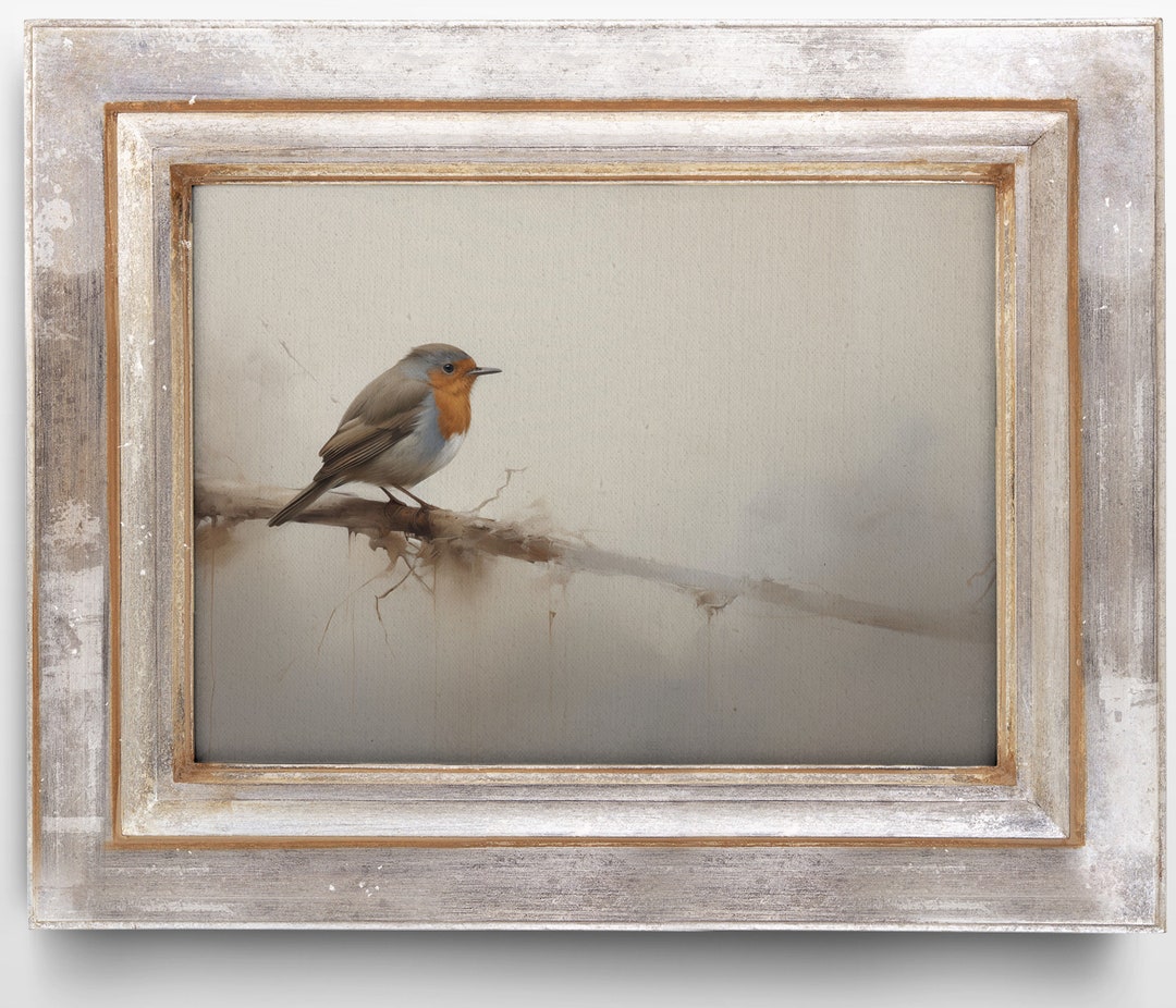 Robin Bird Print, Vintage Wall Art, Spring Time Poster, Water Colour ...