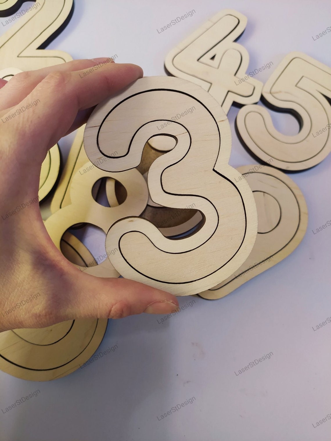 File for Laser Cut SVG Numbers Puzzle for Kids DXF Laser Cut - Etsy