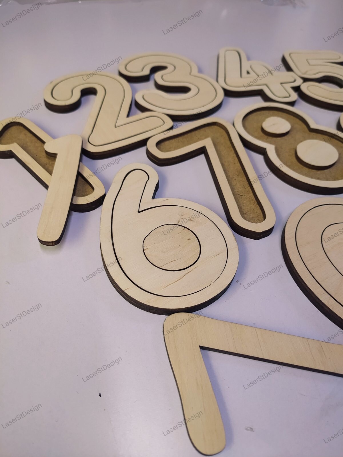 File for Laser Cut SVG Numbers Puzzle for Kids DXF, Laser Cut Baby ...