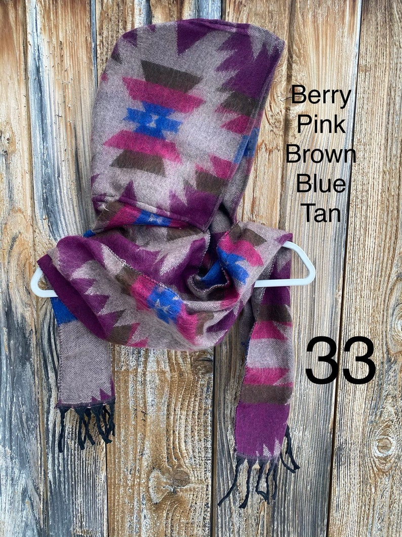 Aztec Hooded Scarves - Etsy