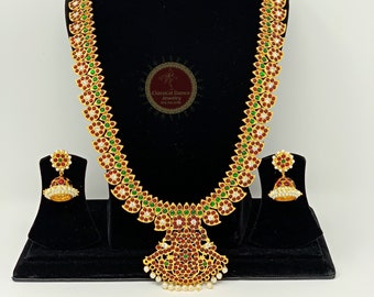 Temple Mango Haram Kemp Indian Jewelry No Pendant Bharatnatyam ...