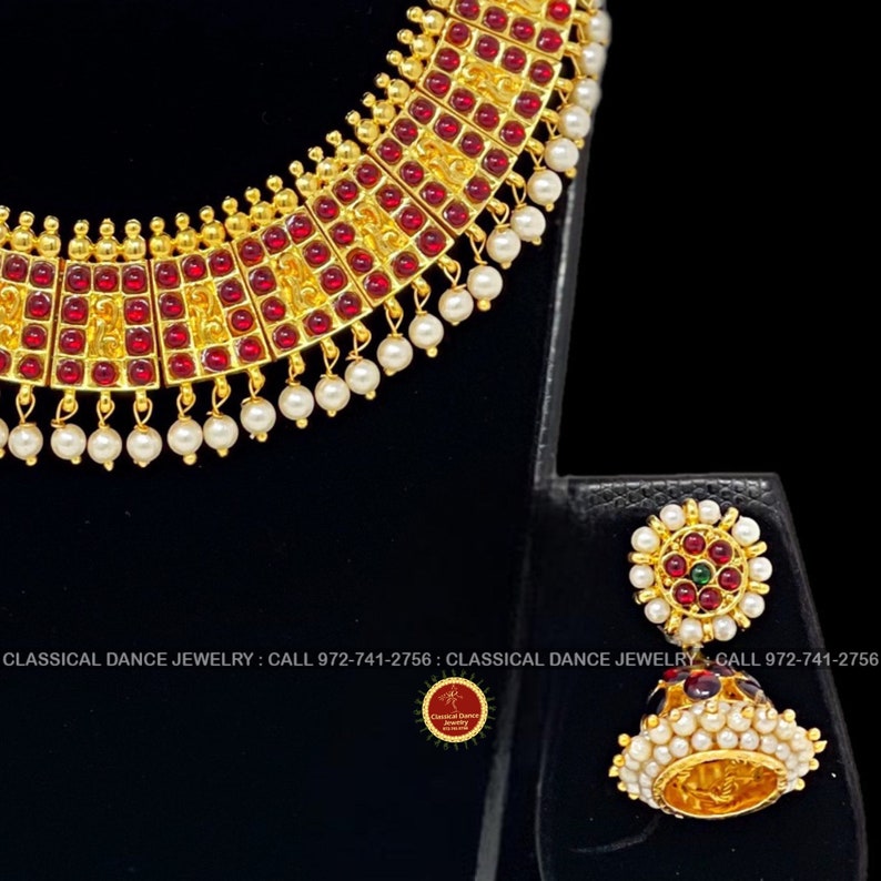 Kemp Temple Choker Poothali Indian Jewelry | Bharatanatyam Kuchipudi ...