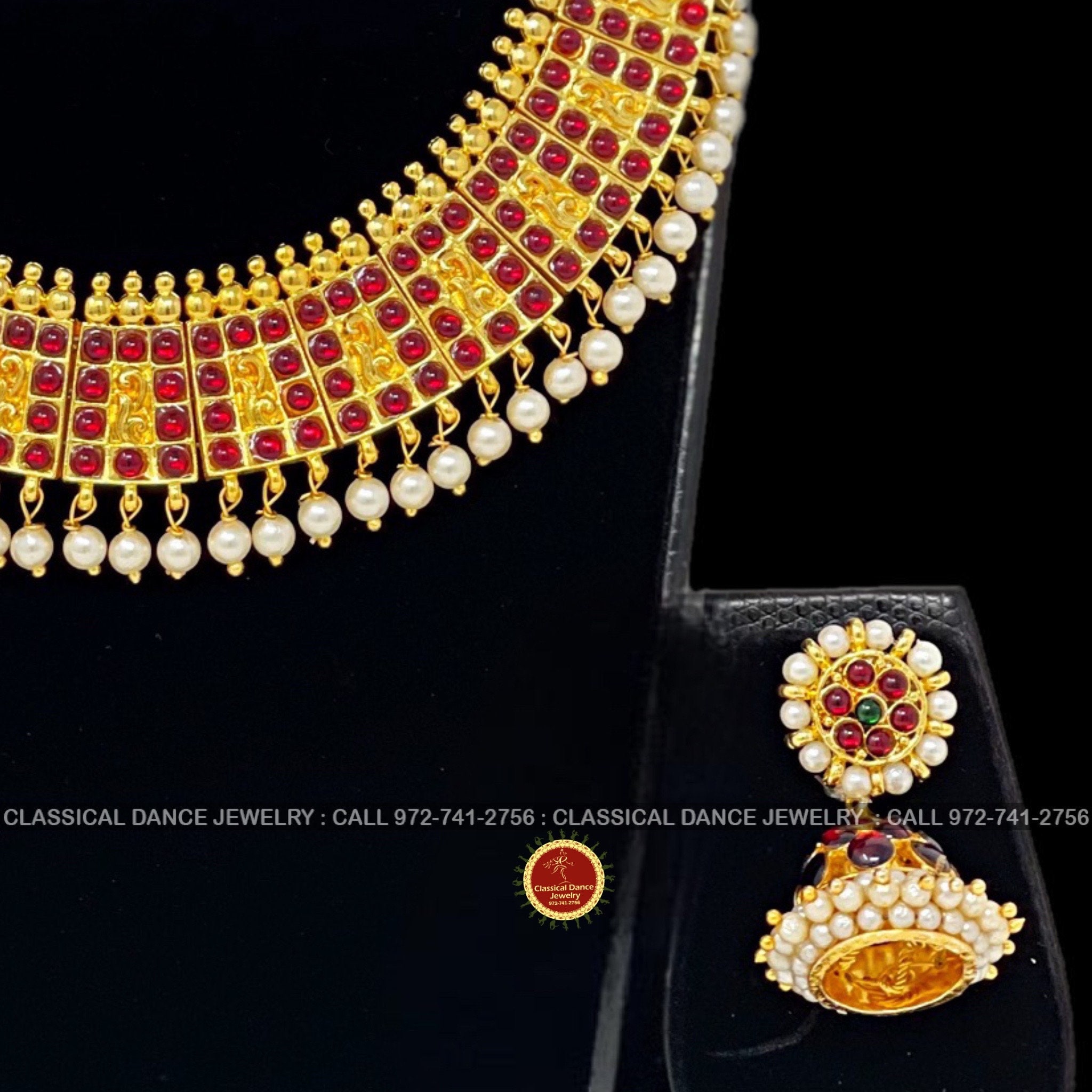 Kemp Temple Choker Poothali Indian Jewelry | Bharatanatyam Kuchipudi ...