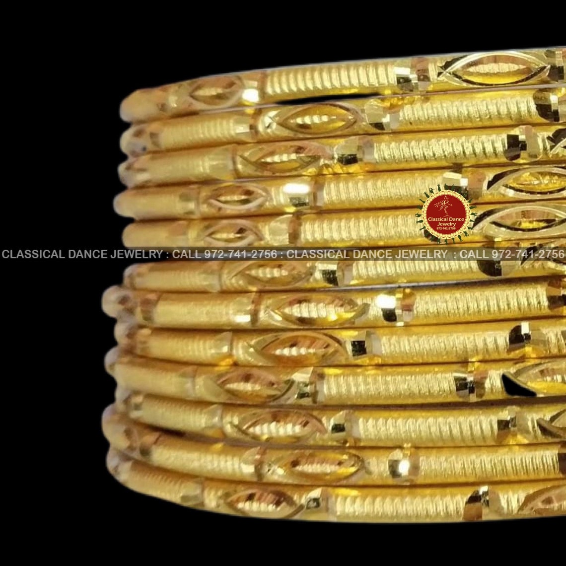 Gold Bangles Indian Jewelry Set 12 PC Weddings - Etsy