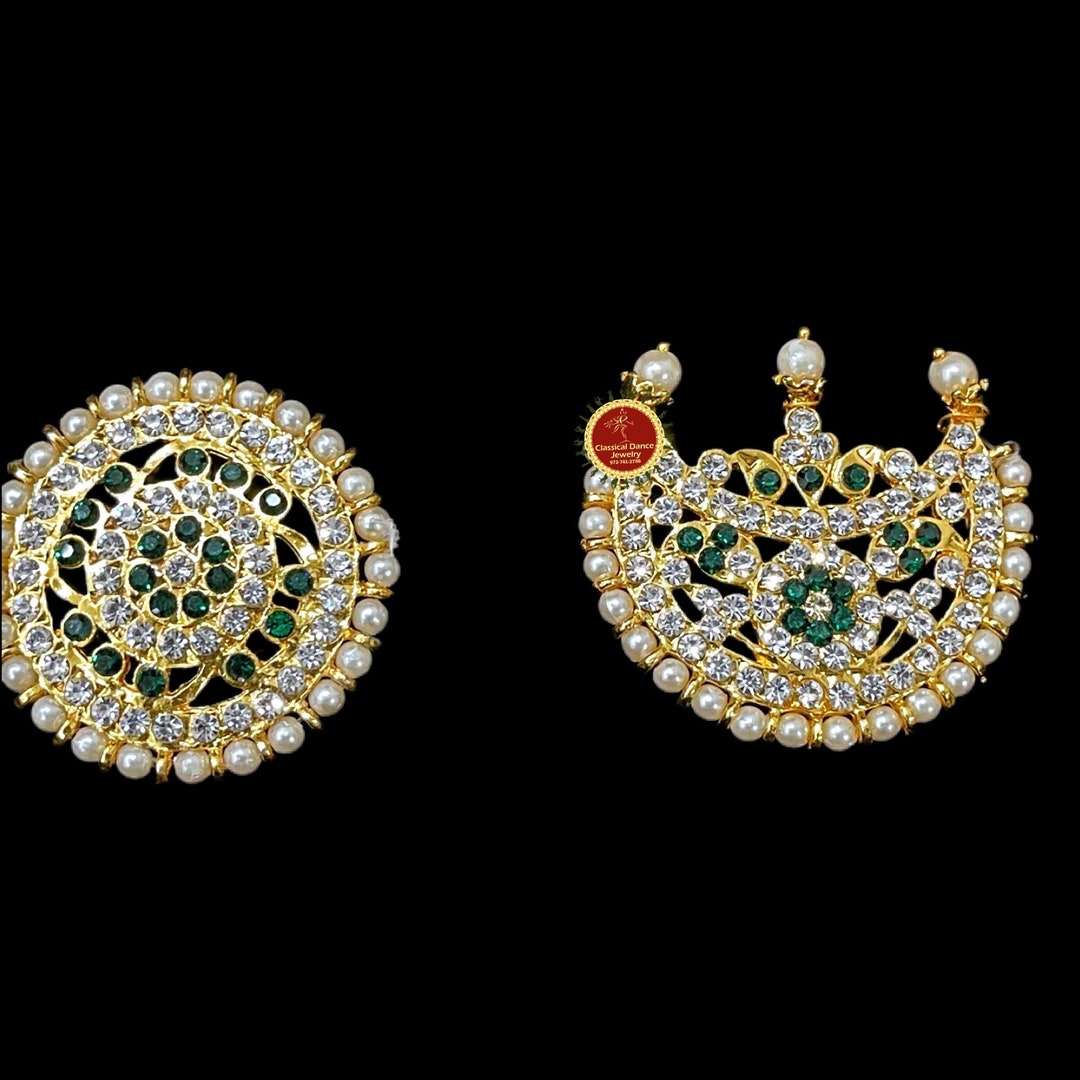 WHITE STONE GREEN Surya Chandra Indian Jewelry | Sun Moon ...