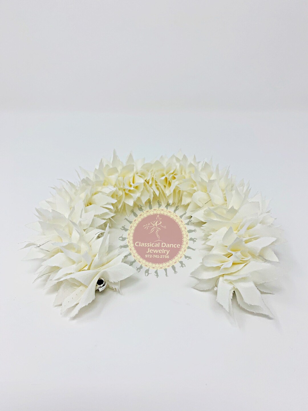 White Satin K-CUT Flowers | Bharatanatyam Kuchipudi Dance Flowers | 12 ...