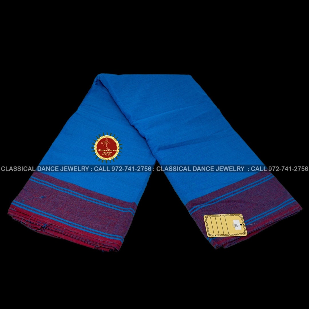 BLUE Dance Practice Sarees Half Saree Kalakshethra Sarees ...