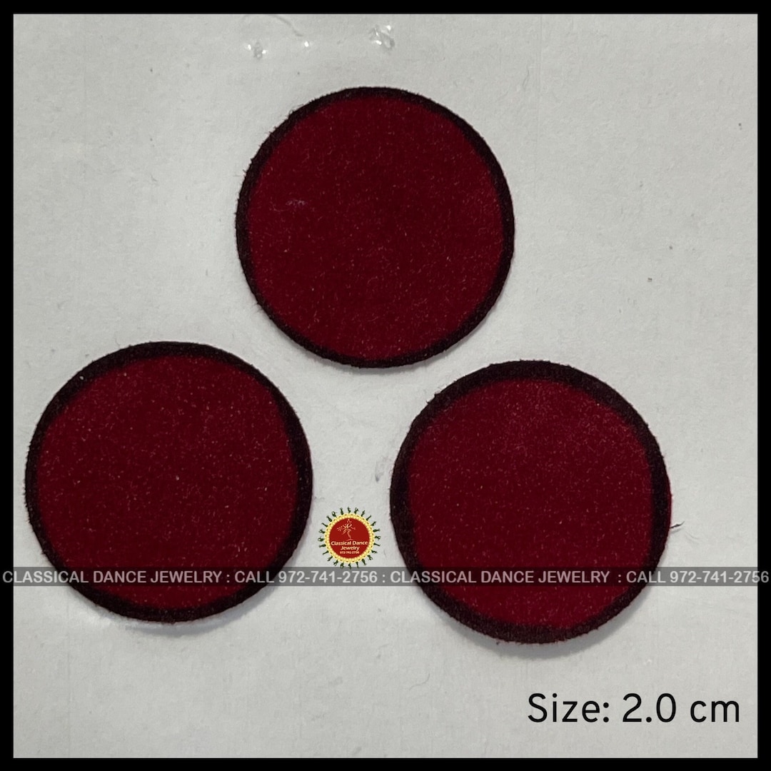 Large ROUND 2 Cm Bindi Sticker Kumkum Maroon BLACK BORDER ...