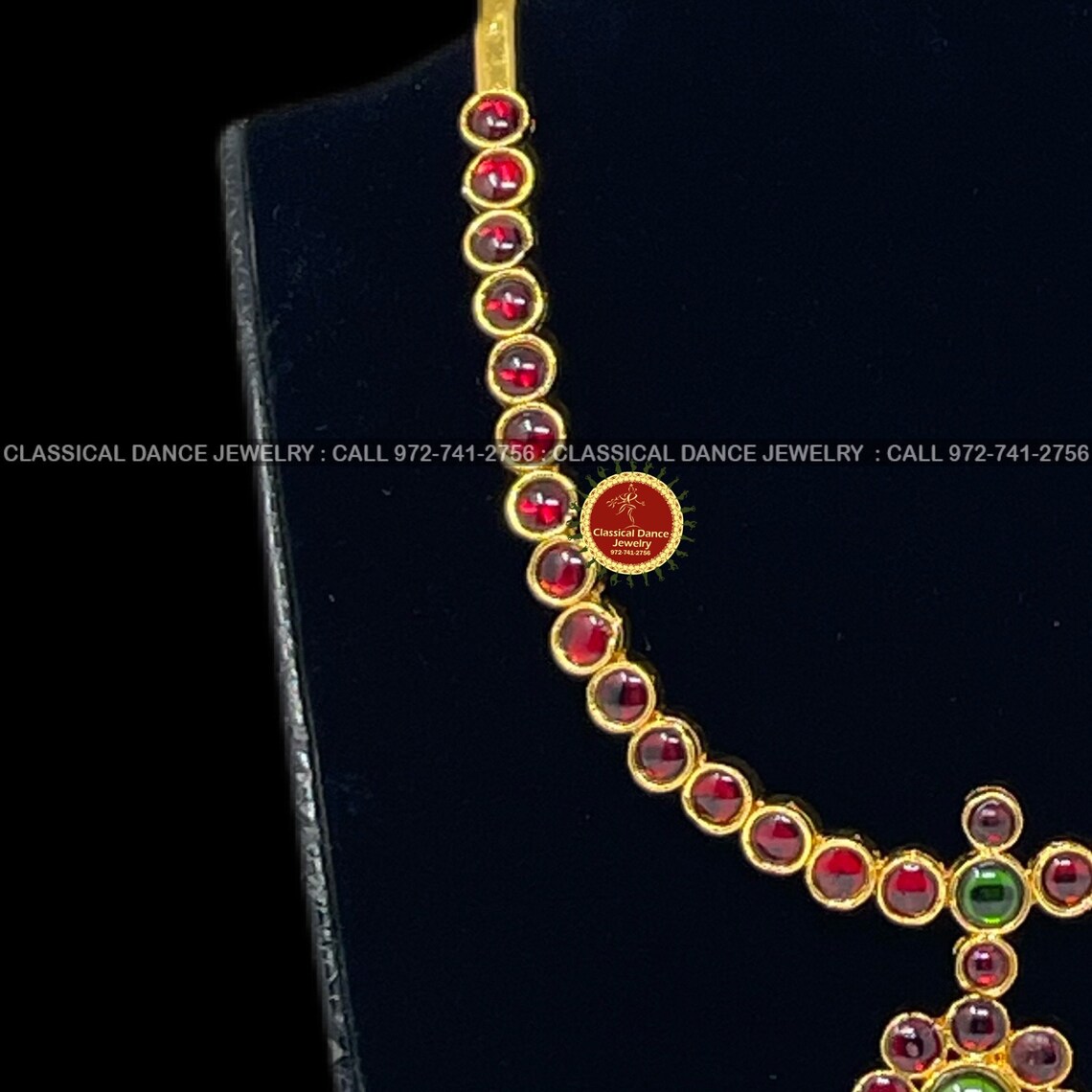Traditional Simple Kempu Addiga Necklace Pearls Temple Indian - Etsy