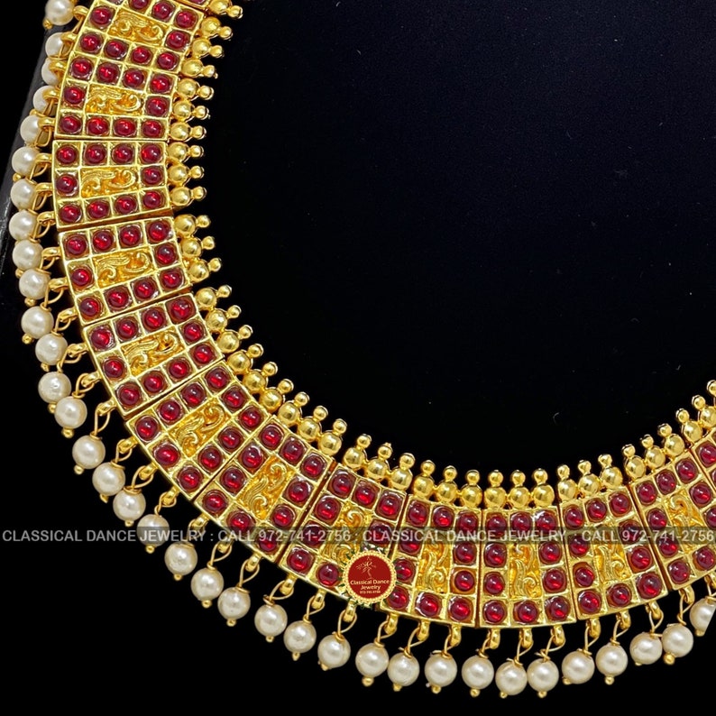 Kemp Temple Choker Poothali Indian Jewelry | Bharatanatyam Kuchipudi ...