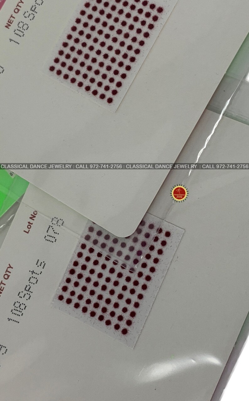 P9 Bindi Sticker Kumkum Maroon Eyetex Round Bharatanatyam - Etsy Canada