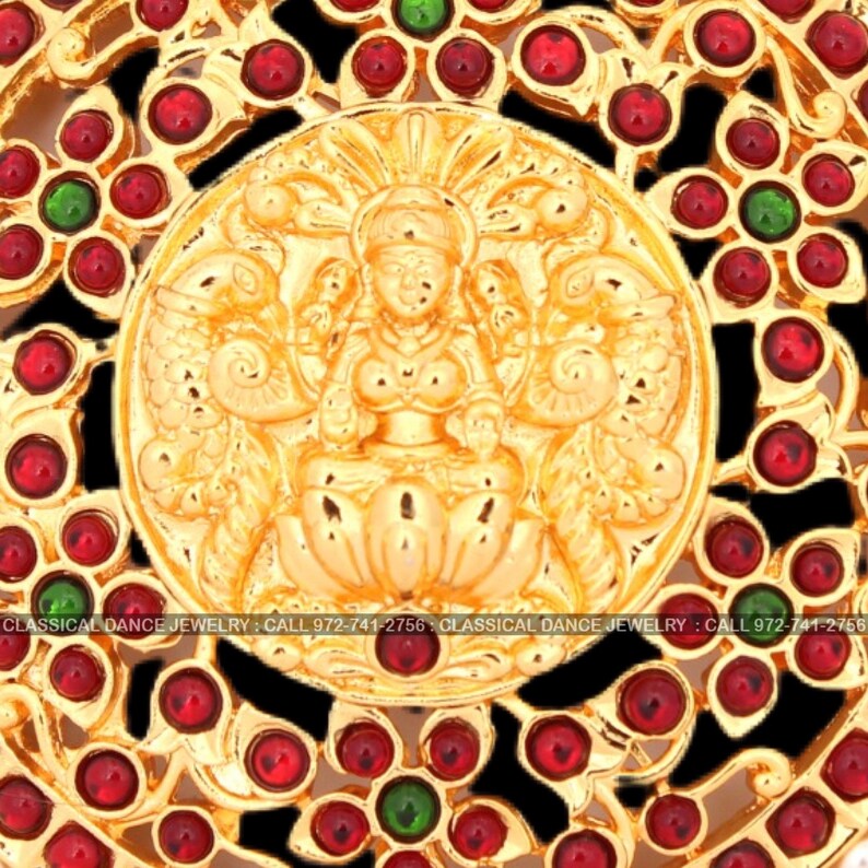 Traditional Kemp Temple Indian Jewelry Lakshmi Rakodi - Etsy